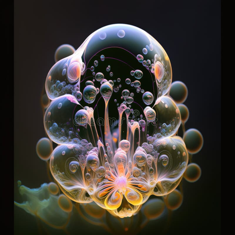 Fractal Forms Translucent Membranes Stock Illustration - Illustration ...