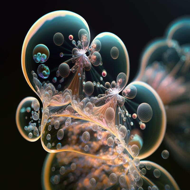 Fractal Forms Translucent Membranes Stock Illustration - Illustration ...