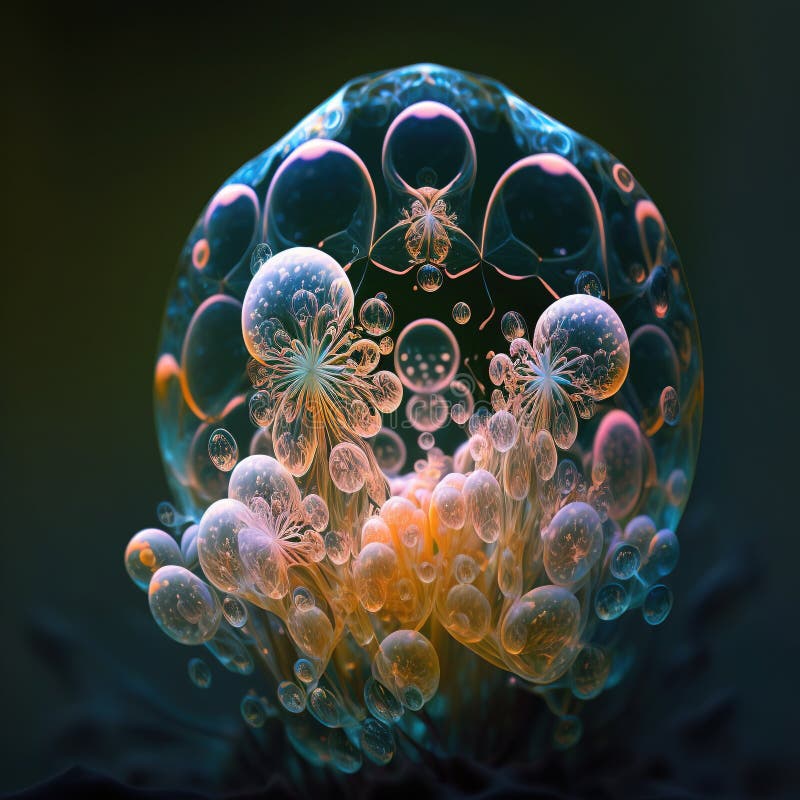 Fractal Forms Translucent Membranes Stock Illustration - Illustration ...