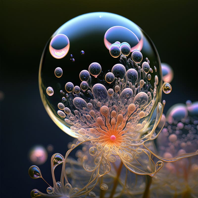 Fractal Forms Translucent Membranes Stock Illustration - Illustration ...