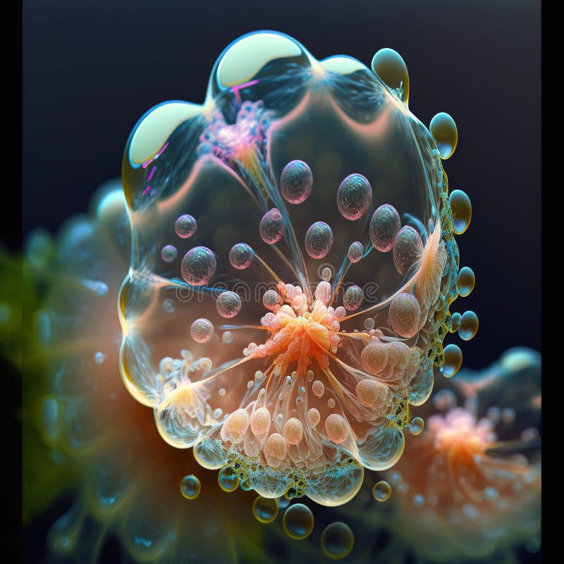 Fractal Forms Translucent Membranes Stock Illustration - Illustration ...