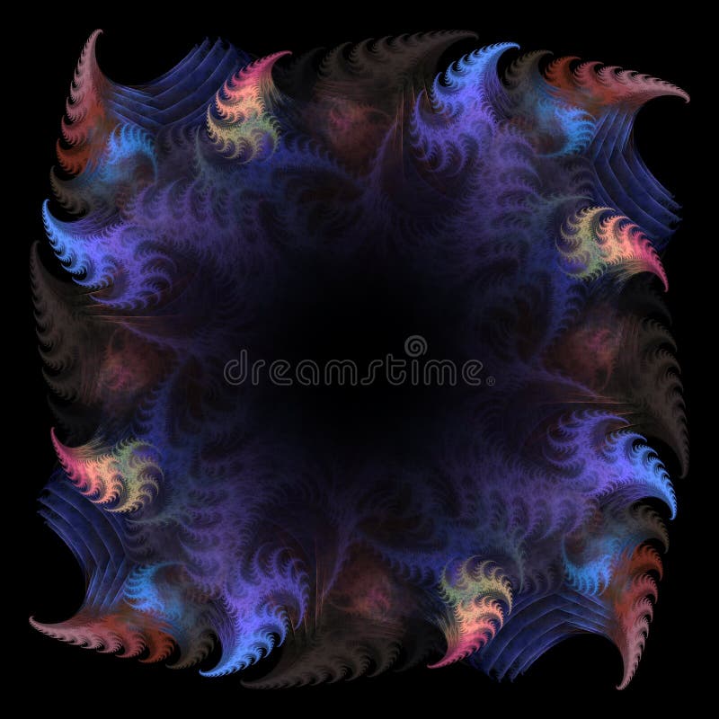 Fractal frame three stock illustration. Illustration of curl - 145929154