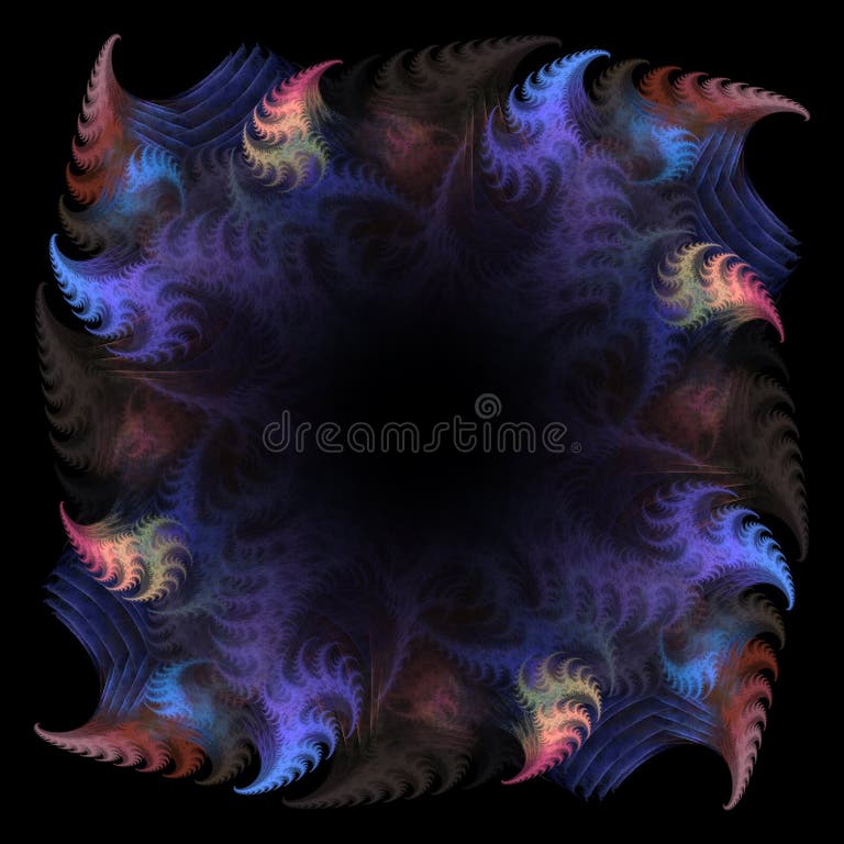 Fractal frame three stock illustration. Illustration of curl - 145929154