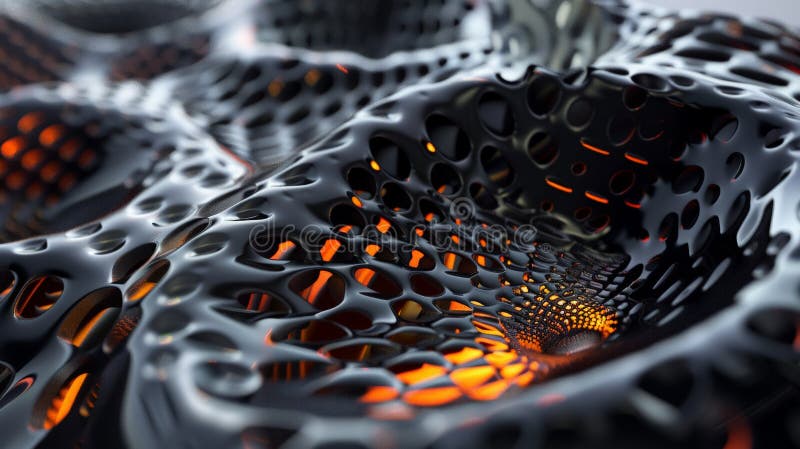 Fractal Fusion: Separated Black Ferrofluidal Spheres Stock Illustration ...