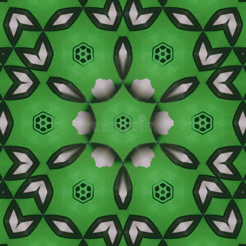 Fractal Geometry Green Background Star Corner Style Stock Illustration ...