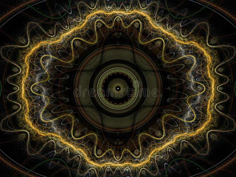 Fractal Geometry Pattern stock illustration. Illustration of circle ...