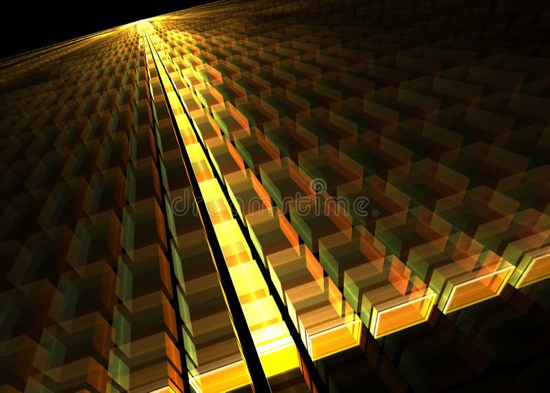 Fractal HiTech Infinite Tile Background Stock Illustration ...