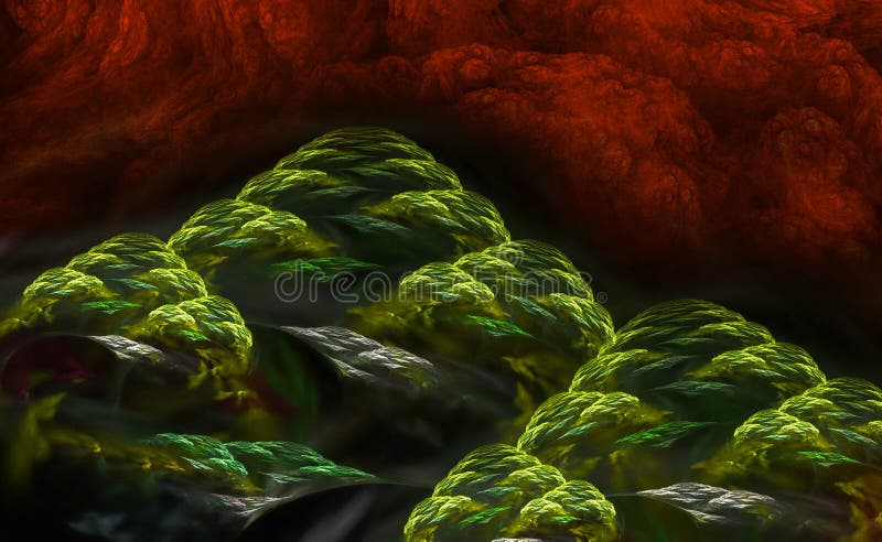 Fractal Illustration with Boulder Pattern Stock Illustration ...