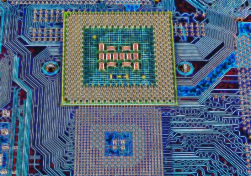 Fractal Image of CPU on the Motherboard Stock Image - Image of hardware, calculate: 145981583