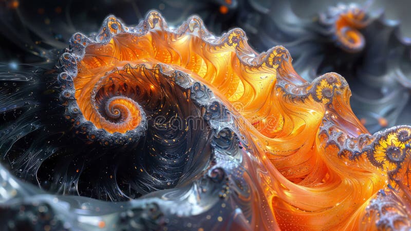 Colorful Object Close-Up: Swirling Fractals & Abstract Art, Generative ...