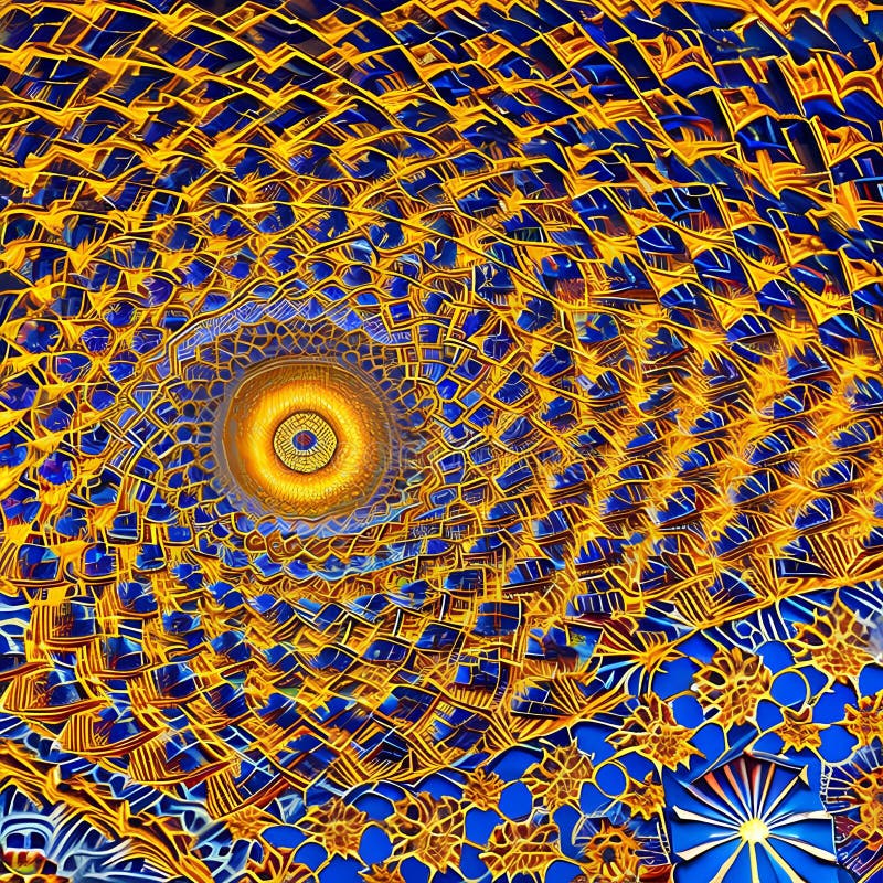 A Fractal Landscape of Repeating Patterns and Shapes, Stretching Out ...