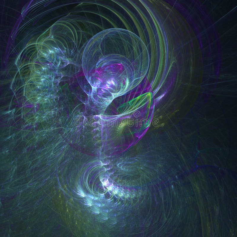 Fractal light show frame stock illustration. Illustration of infinity ...