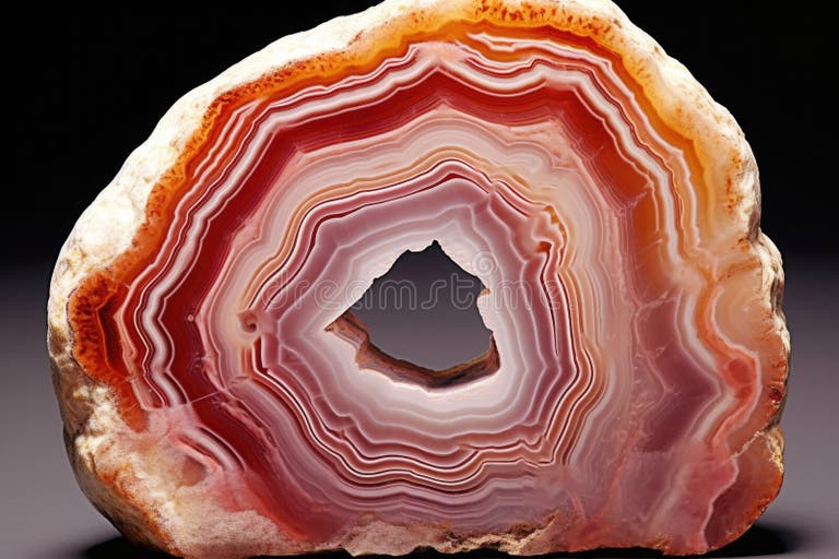 Fractal-like Patterns in a Sliced Agate Stone Stock Photo - Image of ...