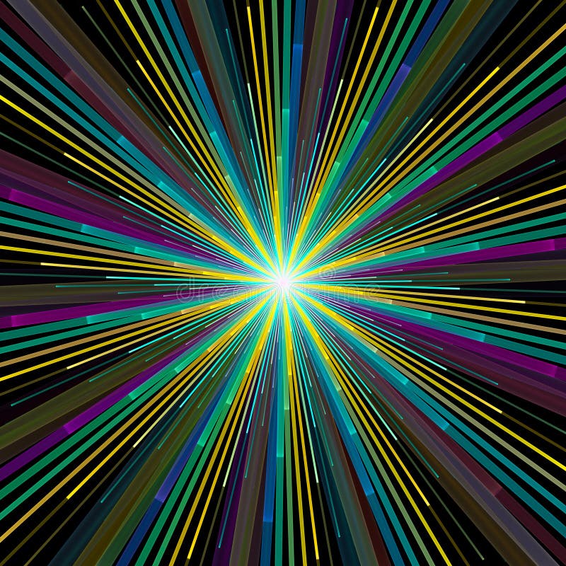 Fractal Line Burst stock illustration. Illustration of center - 264220978