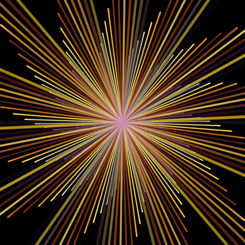 Fractal Line Burst stock illustration. Illustration of abstract - 265783089