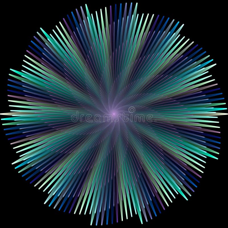 Fractal Line Burst stock illustration. Illustration of element - 273801572
