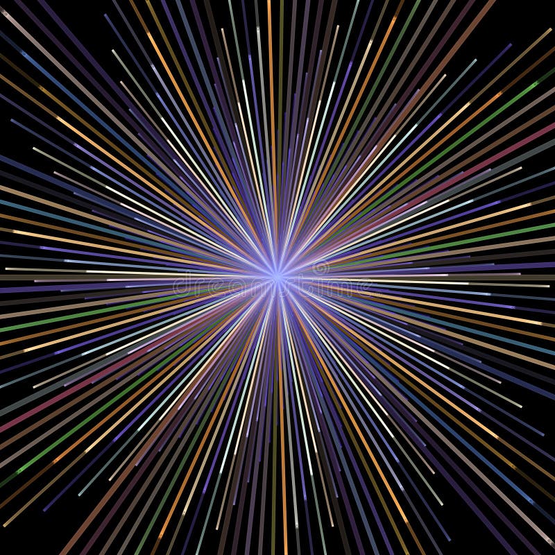 Fractal Line Burst stock illustration. Illustration of design - 287757578