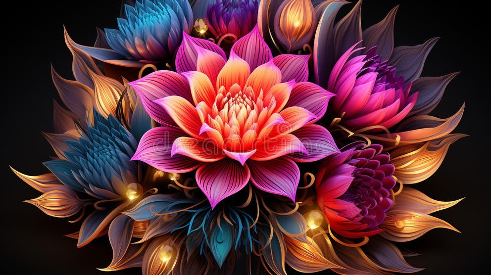 Fractal Mandala Art: Designs for a Meditative Experience Stock ...