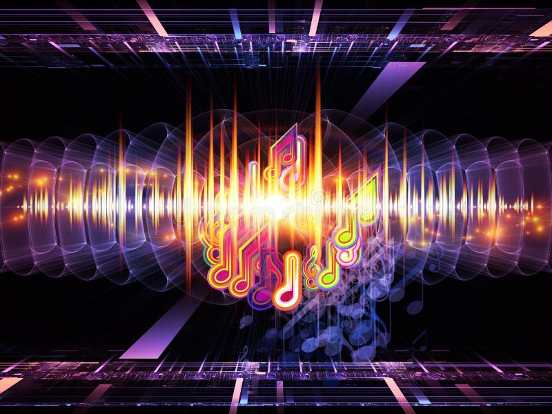 Fractal music stock illustration. Illustration of disco - 25921791
