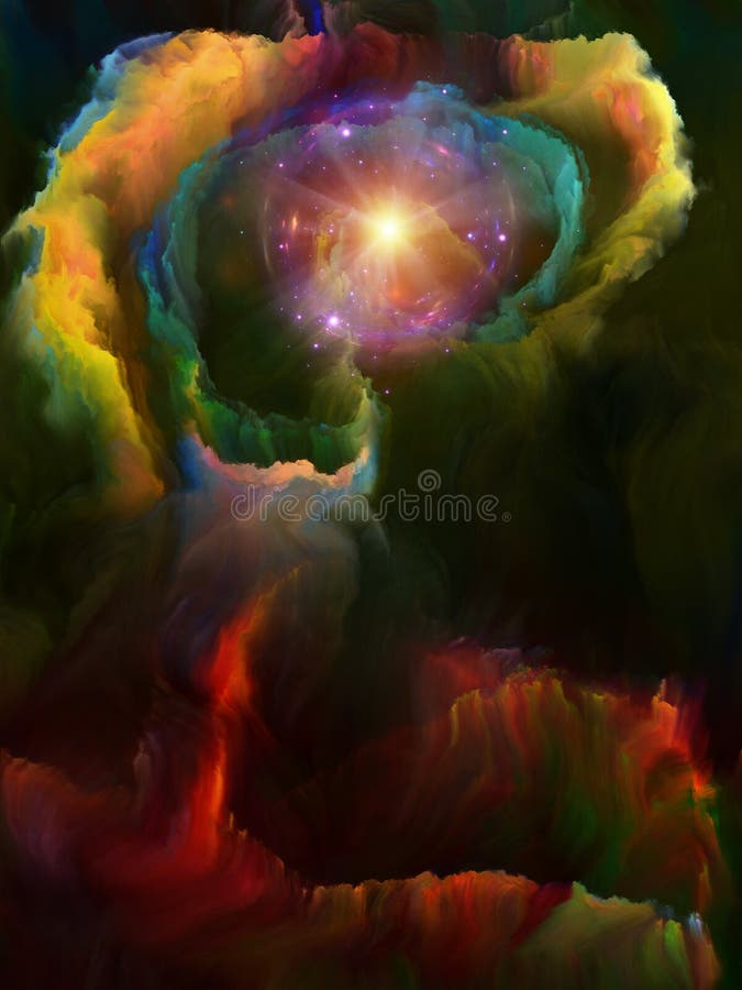 Fractal Nebula stock illustration. Illustration of saturated - 90637559