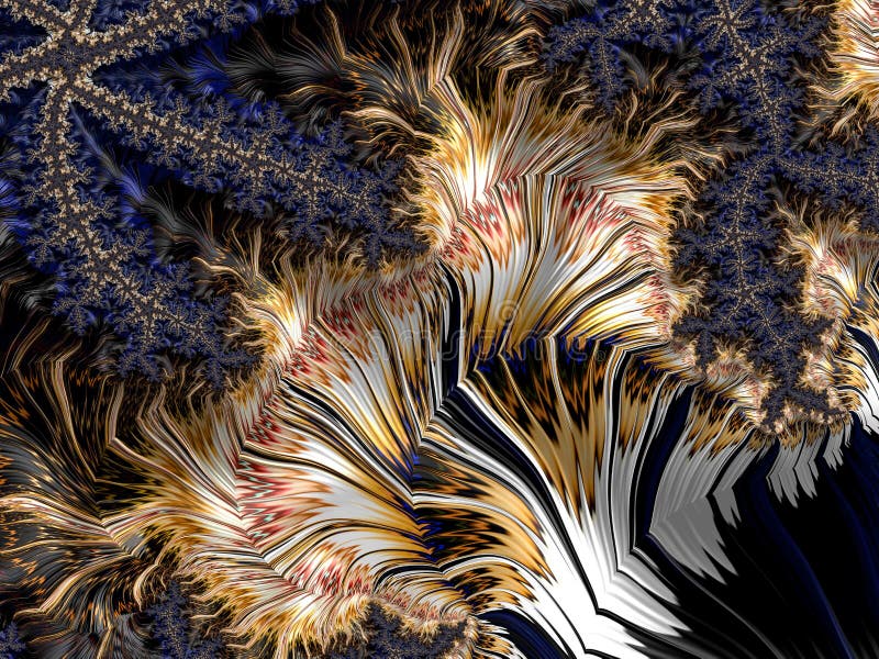 Abstract Computer Generated Fractal Design Stock Illustration ...