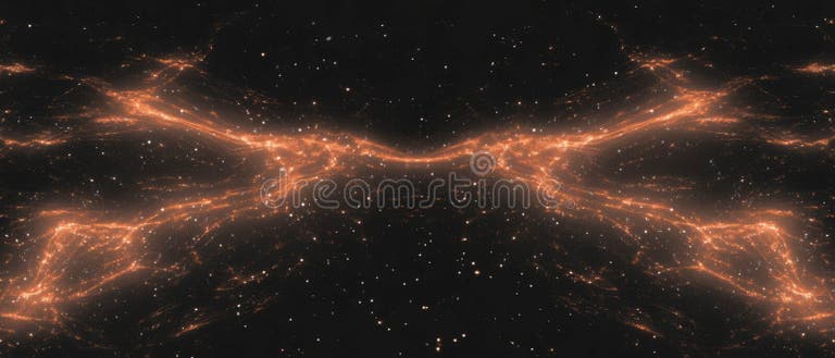 Fractal Overlay Texture Glowing with Light on a Dark Background Creates ...