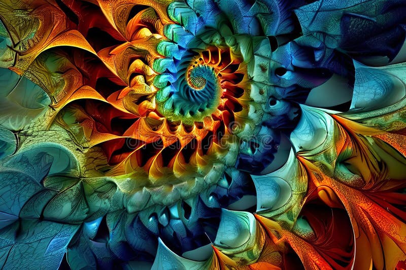 Fractal Pattern a Fractal Inspired Digital Collage Pattern Stock ...