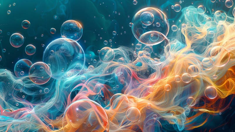 A Fractal Pattern of Interconnected Bubbles Symbolizing the Interwoven ...