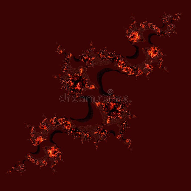 Fractal Pattern of Molten Magma Red Orange and Yellow Colours Stock ...