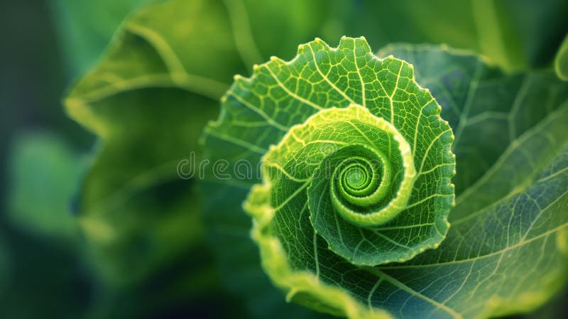 Fractal Pattern Resembling the Fibonacci Sequence in Nature Stock Photo ...