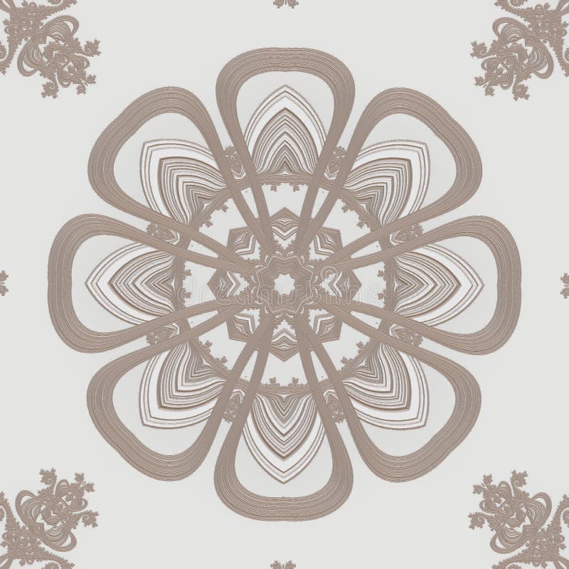 Fractal Pattern in the Style of Stucco Bas-relief on a Gray Stone Wall ...