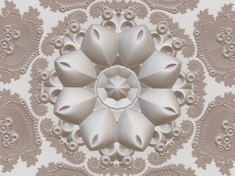 Fractal Pattern in the Style of Stucco Bas-relief on a Gray Stone Wall ...