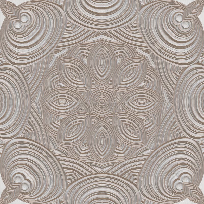 Fractal Pattern in the Style of Stucco Bas-relief on a Gray Stone Wall ...