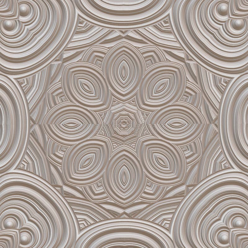 Fractal Pattern in the Style of Stucco Bas-relief on a Gray Stone Wall ...
