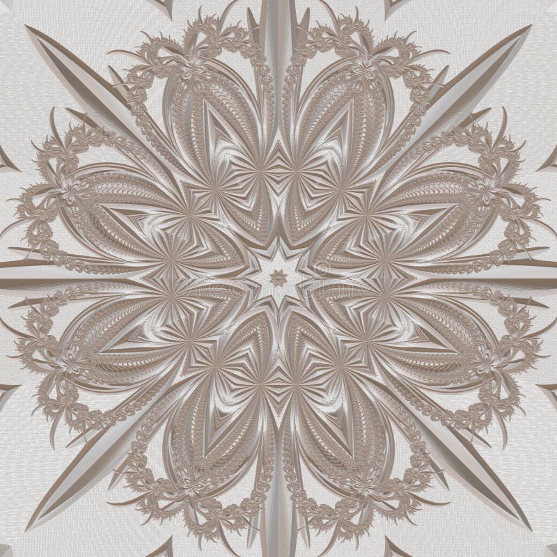 Fractal Pattern in the Style of Stucco Bas-relief on a Gray Stone Wall ...