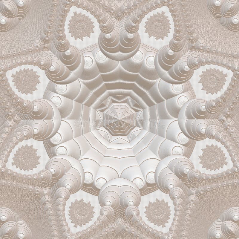 Fractal Pattern in the Style of Stucco Bas-relief on a Gray Stone Wall ...