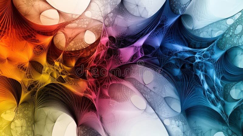 Fractal Pattern Transitioning through Colors Abstract Art Digital ...