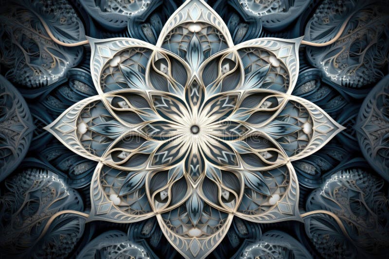 Fractal Patterns Resembling Sacred Geometry Symbols Stock Illustration ...