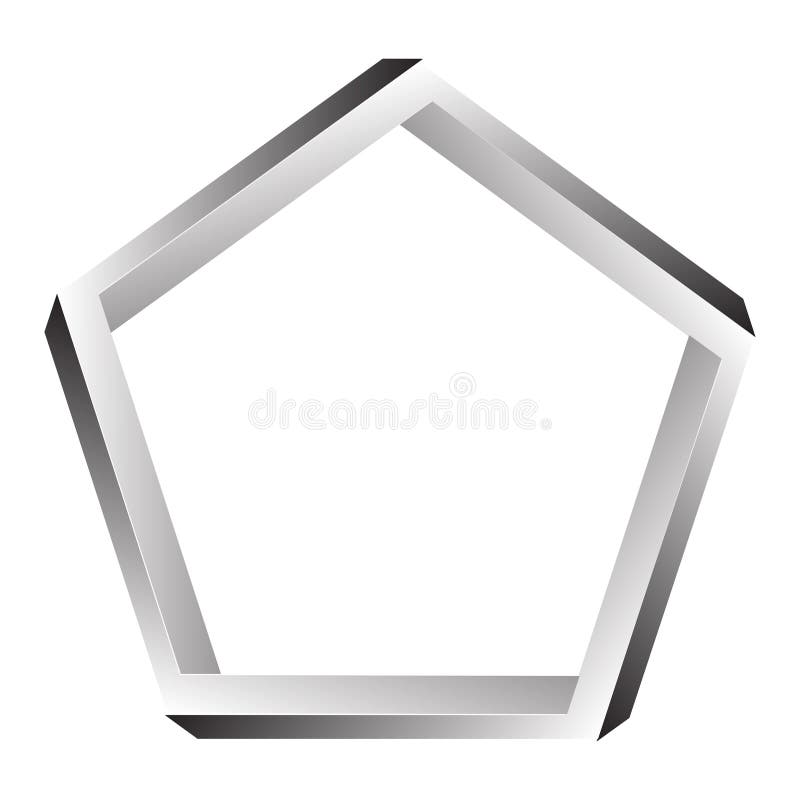 Fractal Penrose Pentagon - Impossible Optical Illusion Vector Illustration Stock Vector ...