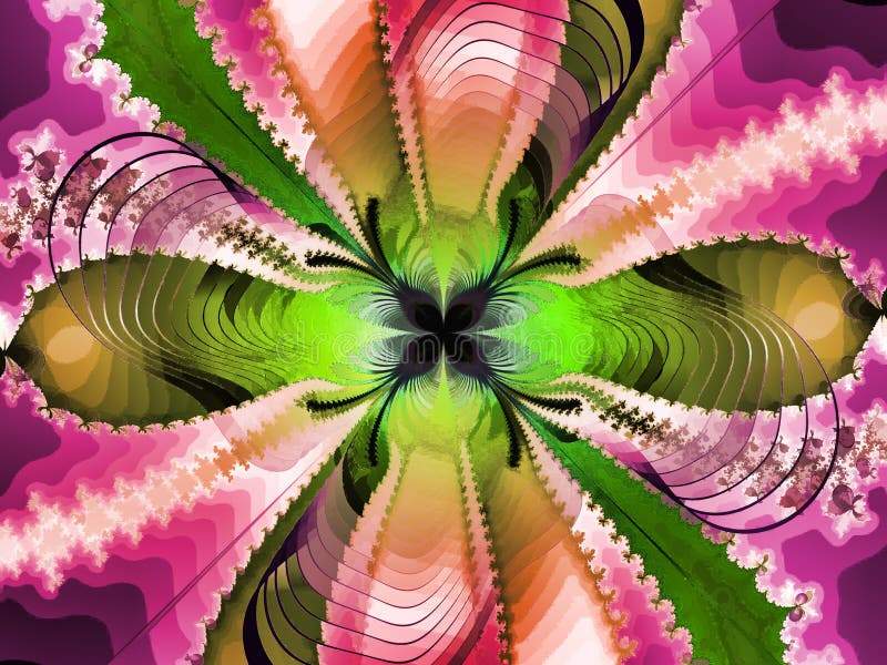 Fractal Picture: Beautiful Patterns in the Form of a Flower Stock ...