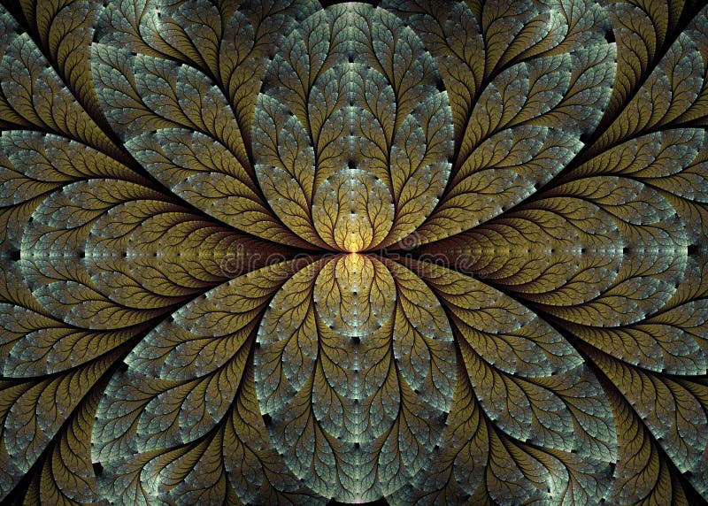Fractal Pinnate Pattern - Fractal Art Stock Illustration - Illustration ...