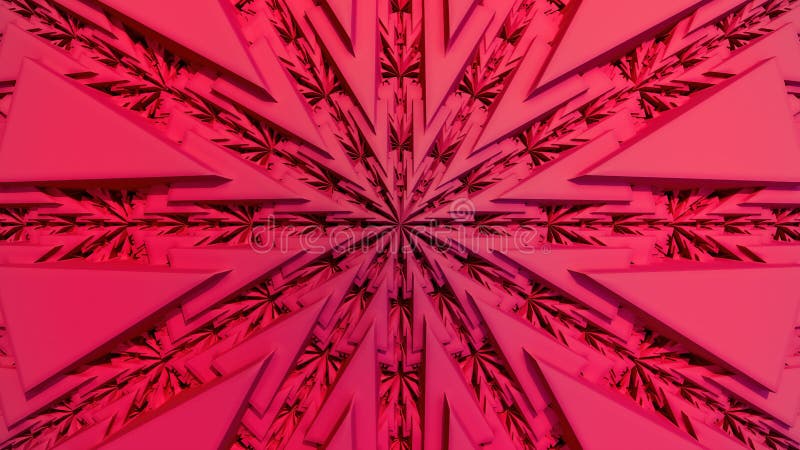 Fractal Psychedelic Red Triangles Star Shape Symmetric Centered Pattern ...