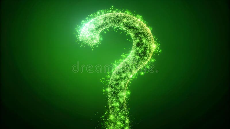 Fractal Question Mark Particle Bounce: Complex Green Screen Effect ...