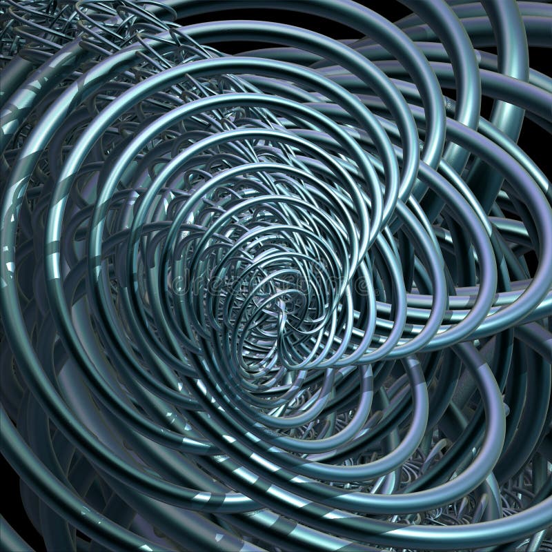 Fractal Rings Background stock illustration. Illustration of blue ...