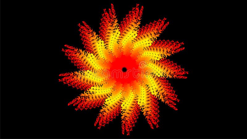 The Smoldering Fire Star Spirograph Symbol Stock Vector - Illustration ...