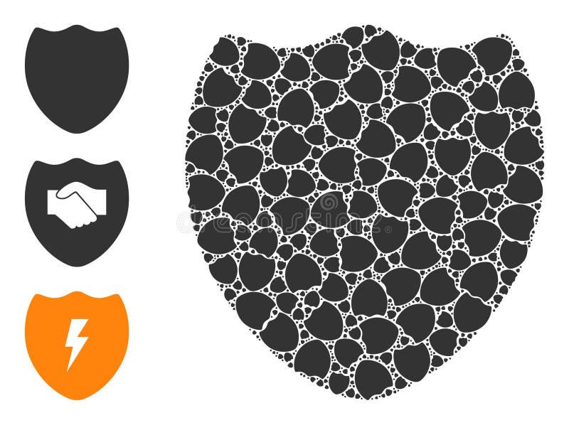 Fractal Shield Icon Itself Collage Stock Vector - Illustration of ...
