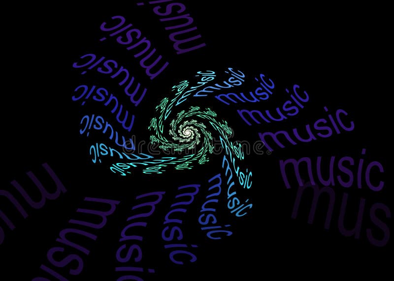 Fractal Shining Swirl Music Background Stock Illustration ...