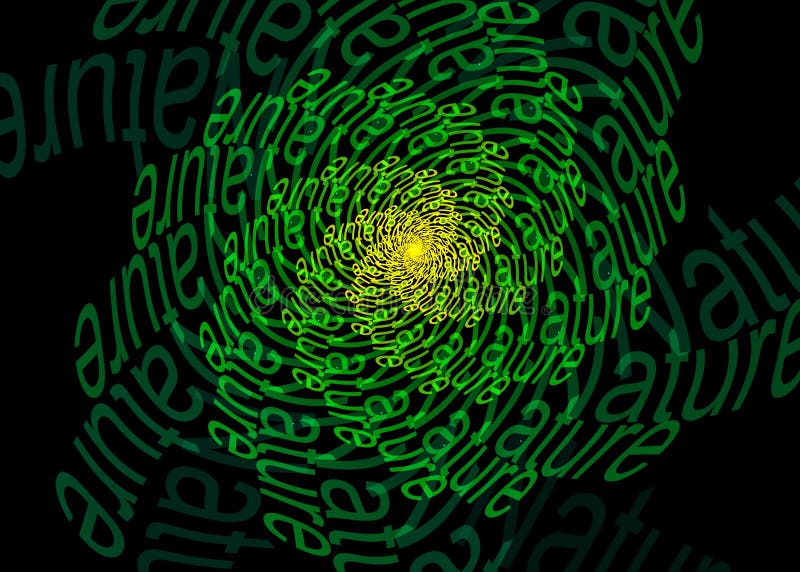 Fractal Shining Swirl Nature Background Stock Illustration ...