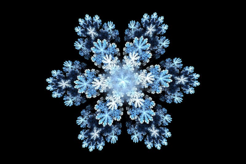 Fractal snowflake stock illustration. Illustration of advertising ...