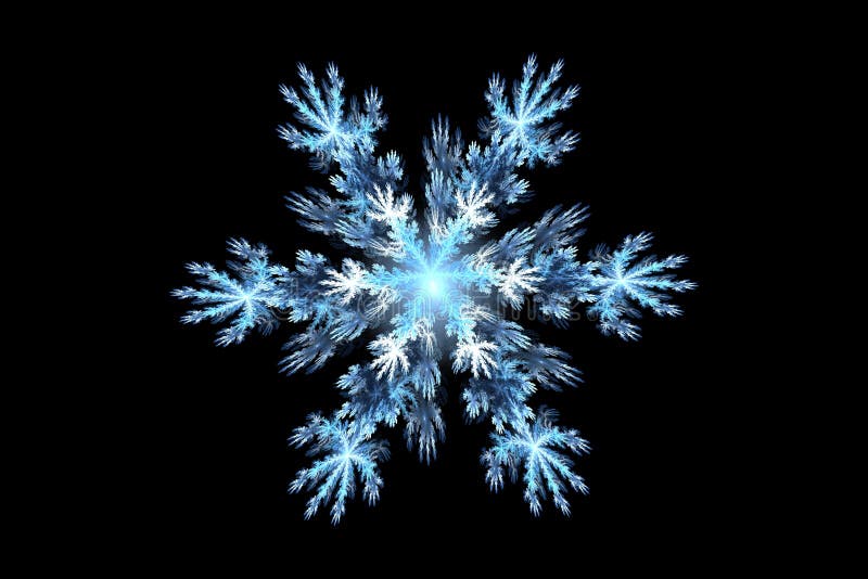 Fractal snowflake stock illustration. Illustration of effect - 79149330
